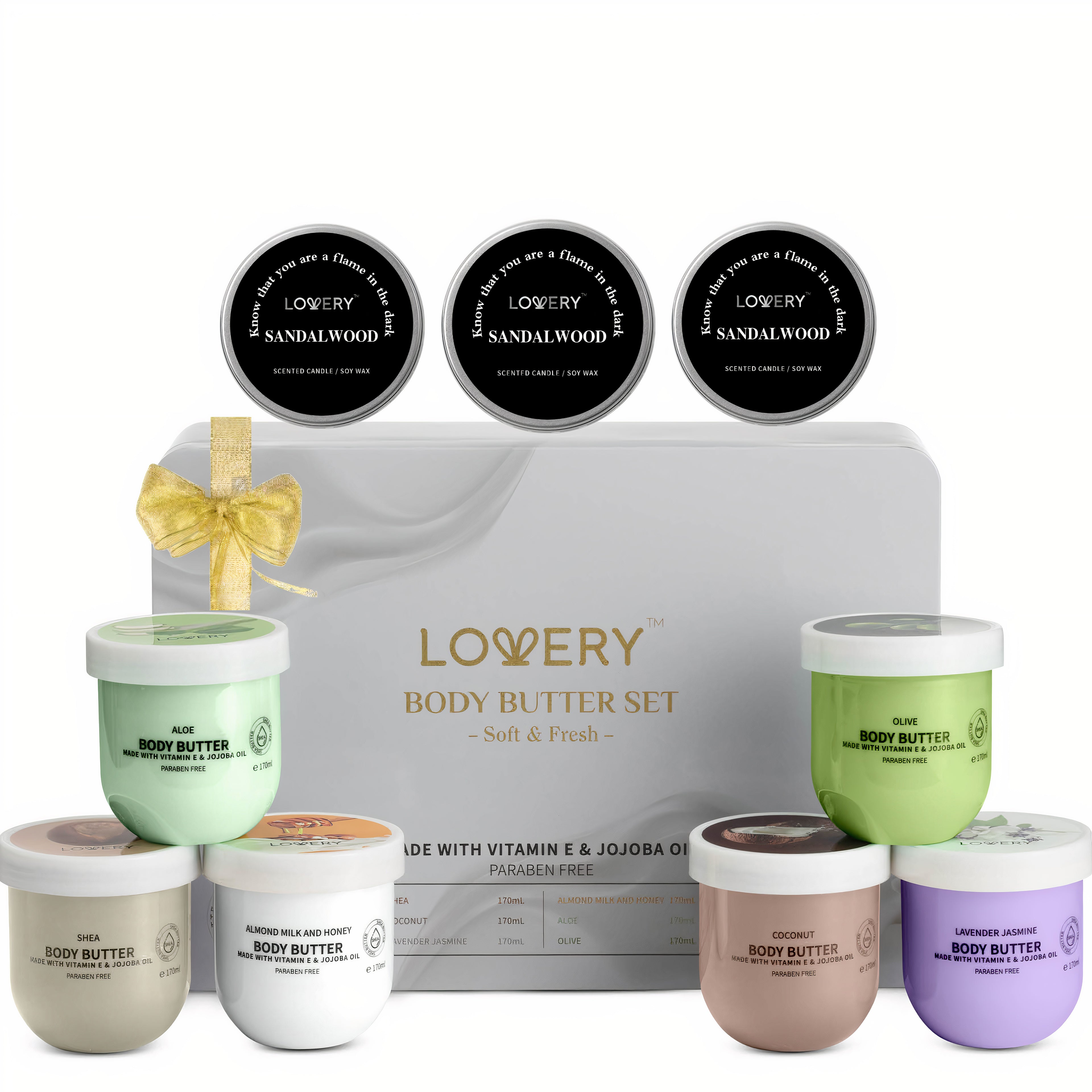 Whipped Body Butters Deluxe Gift Set, 9pc Moisturizers - Lovery