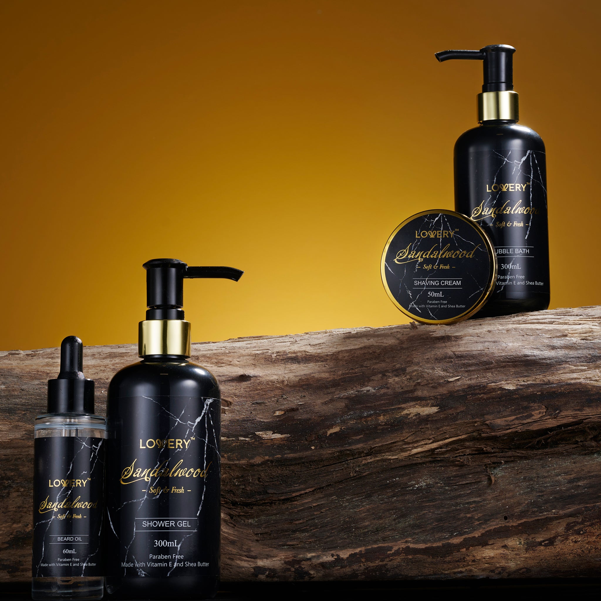 Luxe Sandalwood Self-Care Kit, 10pc Holiday Gift Idea for Him - Lovery