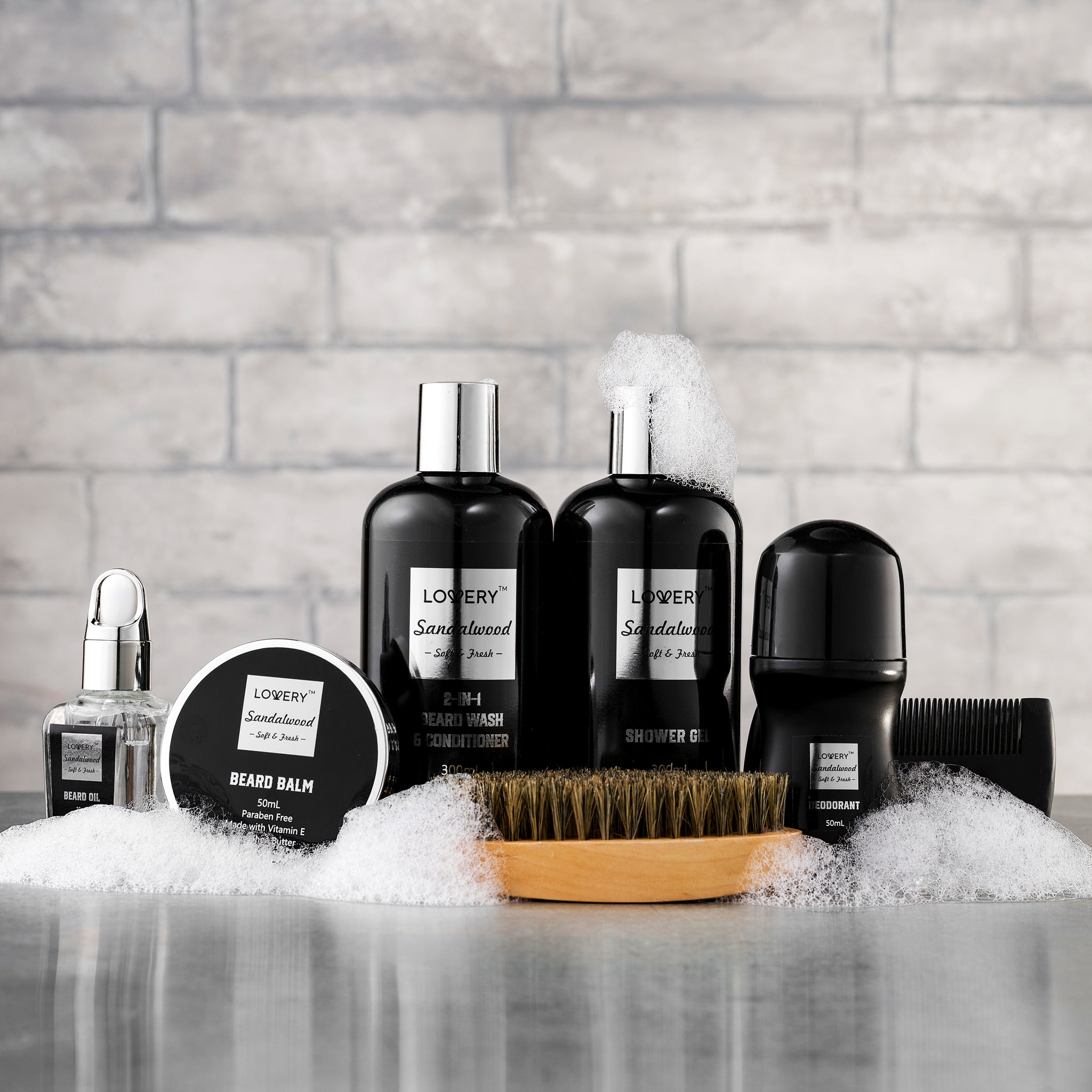 Sandelwood Beard Grooming Kit – 11-Piece Men's Holiday Gift Set | Lovery
